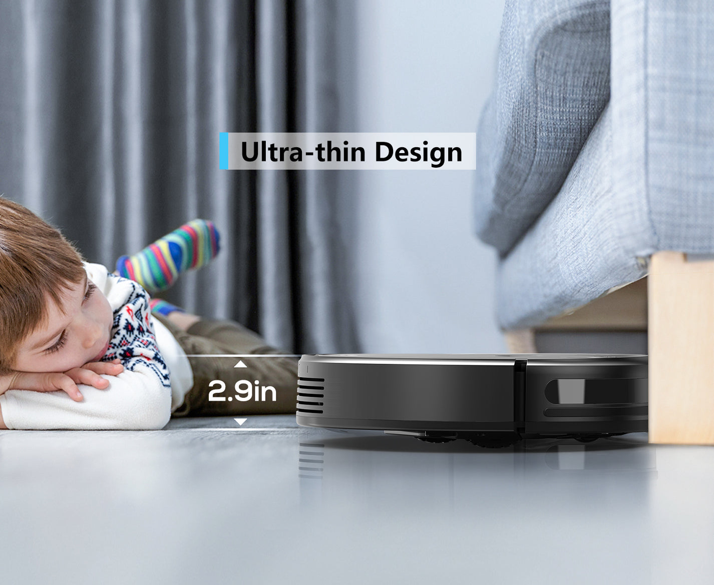 GOOVI Robot Vacuum and Mop Combo with Self-Charging, Slim, Ideal for H ...