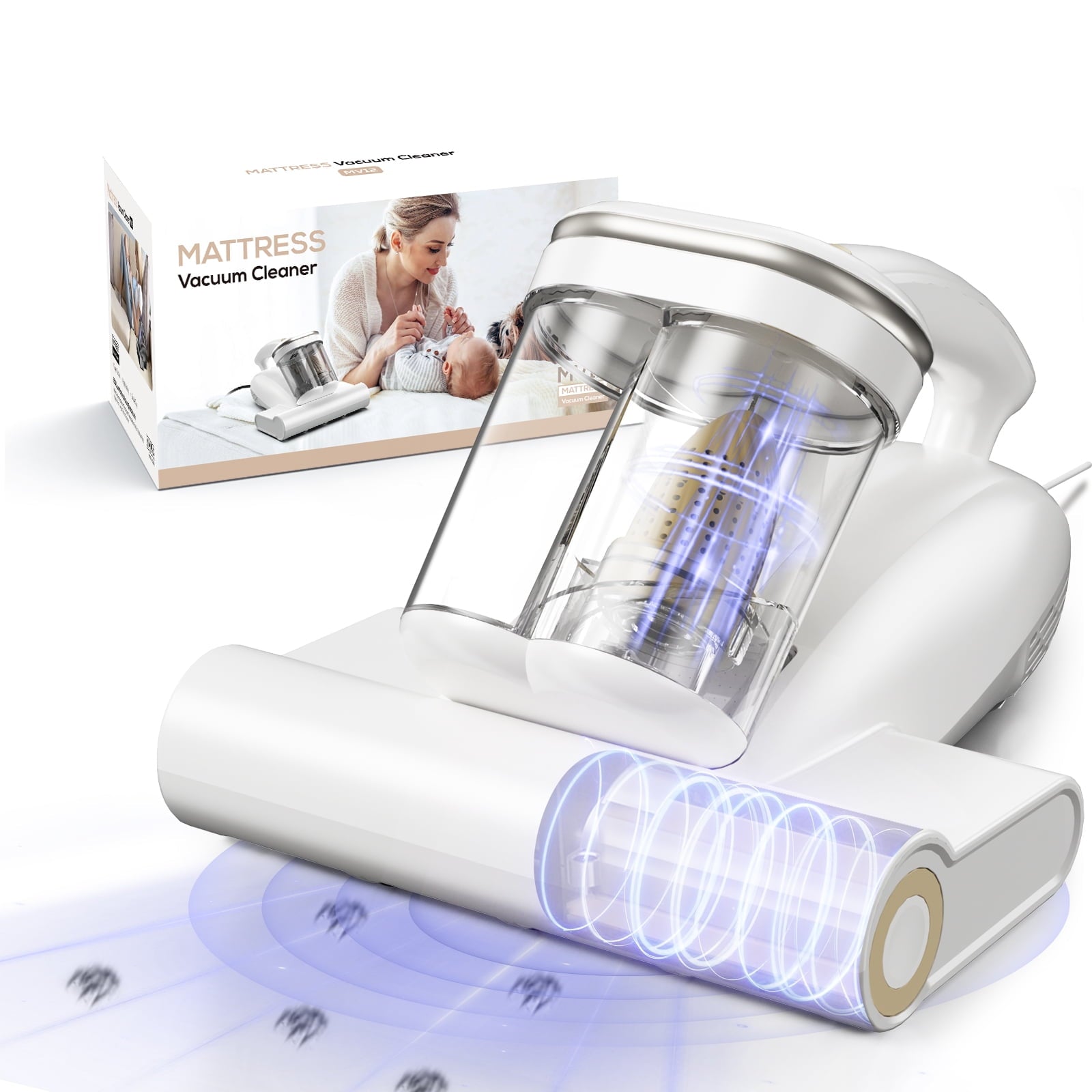 ONSON 16Kpa Handheld Mattress Vacuum Cleaner, UV Light for Deep Cleani ...